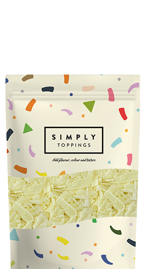 Simply White Chocolate Flakes | Simply Toppings | IBC Simply